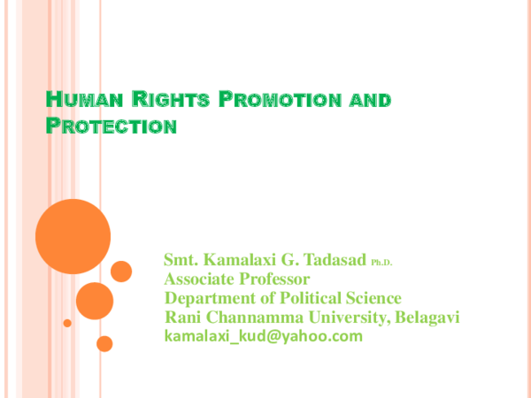 (PPT) HUMAN RIGHTS PROMOTION AND PROTECTION