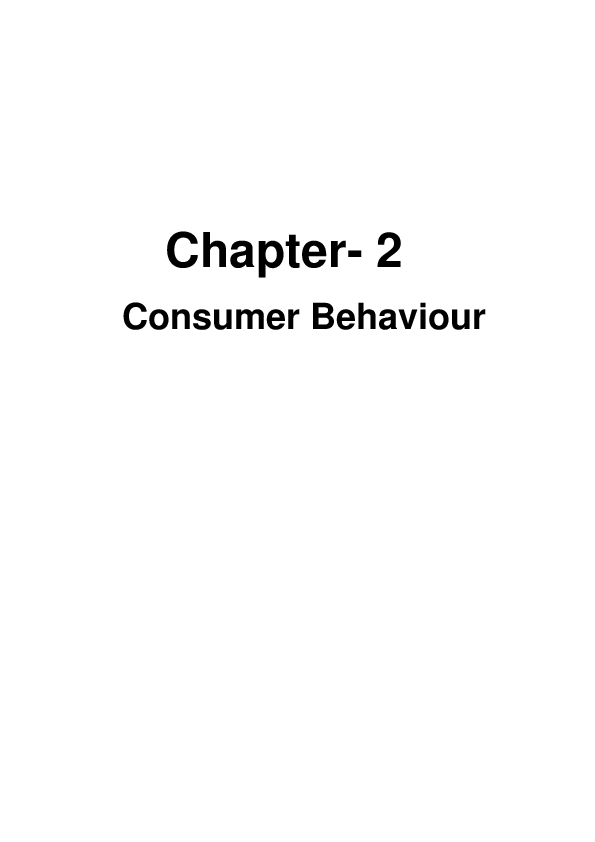 (DOC) Chapter-2 Consumer Behaviour