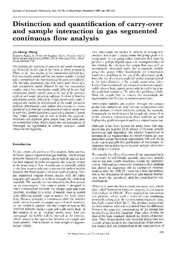 (PDF) Distinction and quantification of carry-over and sample ...