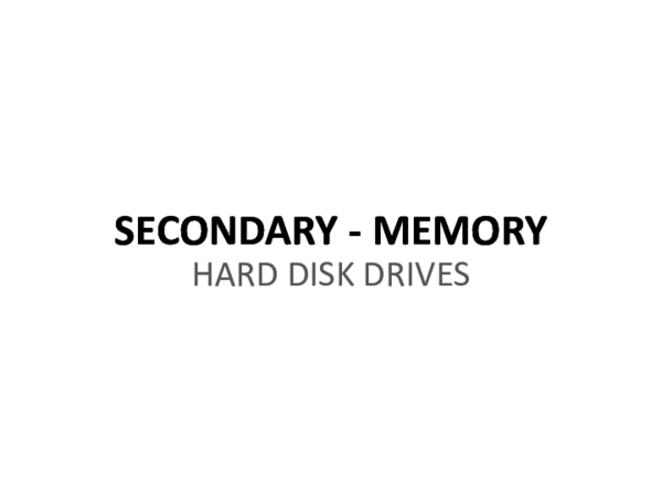 (PPT) SECONDARY - MEMORY