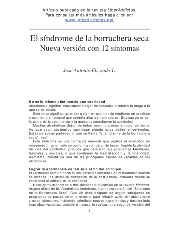 (PDF) Borrachera Seca