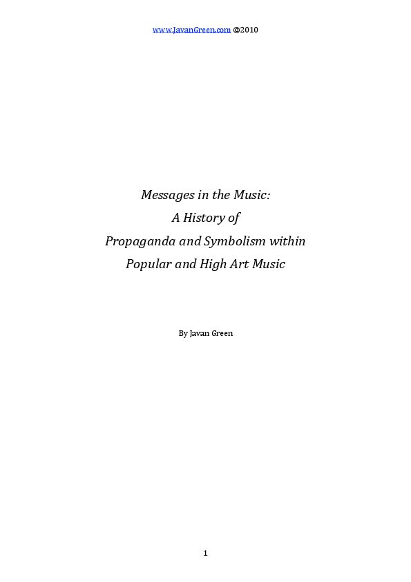 (PDF) Messages in the Music: A History of Propaganda and Symbolism ...