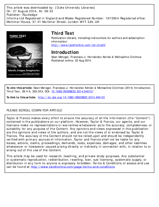 (PDF) Islands, Images, Imaginaries