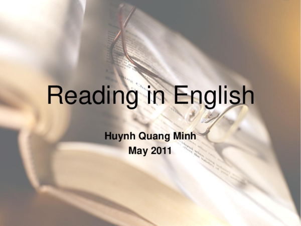 (PPT) Reading in English (Presentation Slides)