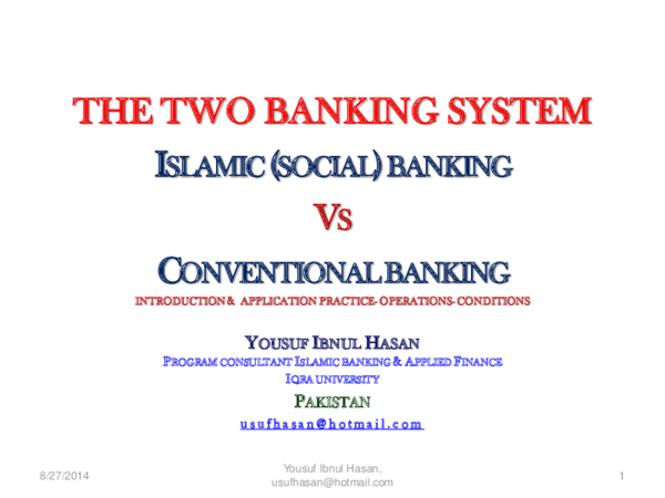 (PDF) An Introduction to the Islamic Banking vs Conventional Banking