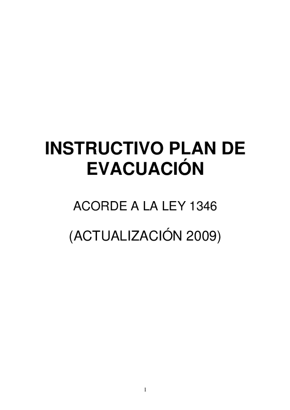 (PDF) INSTRUCTIVO PLAN DE EVACUACIÓN