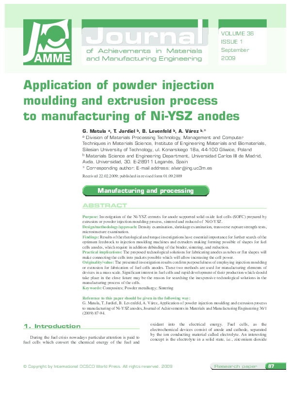 (PDF) Application of powder injection moulding and extrusion process to ...