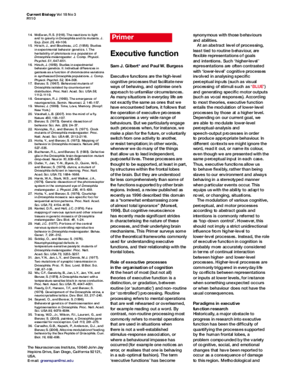 (PDF) Executive function