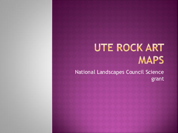 (PPT) Ute Indian Rock Art Maps and Game Drives in Western Colorado: A ...