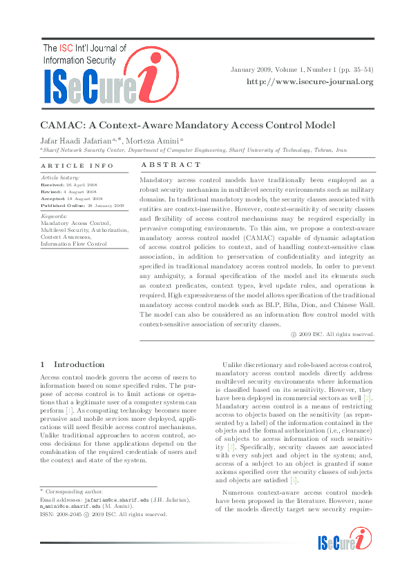 Mandatory Access Control