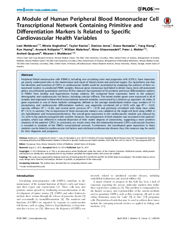 (PDF) A module of human peripheral blood mononuclear cell ...