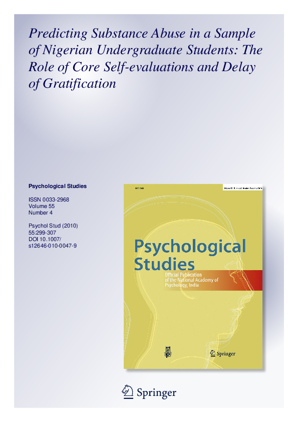 (PDF) Predicting Substance Abuse in a Sample of Nigerian Undergraduate ...