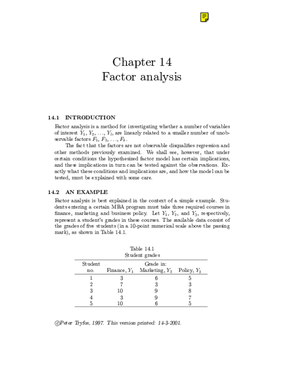 (PDF) Factor Analysis