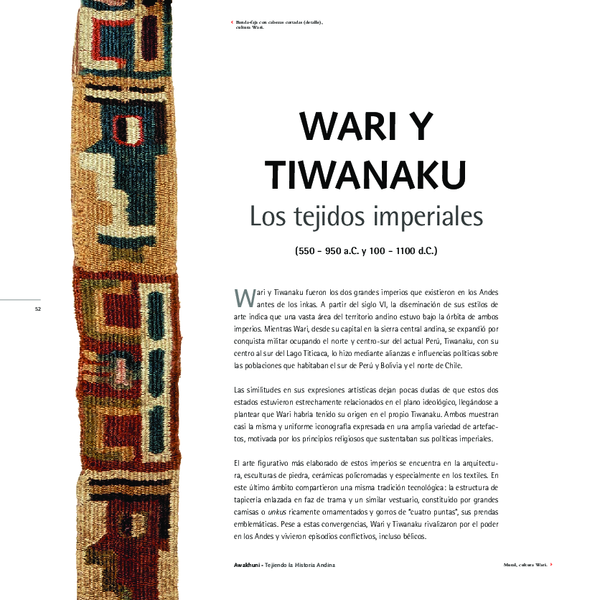 (PDF) WAri y tiWAnAKu Los tejidos imperiales
