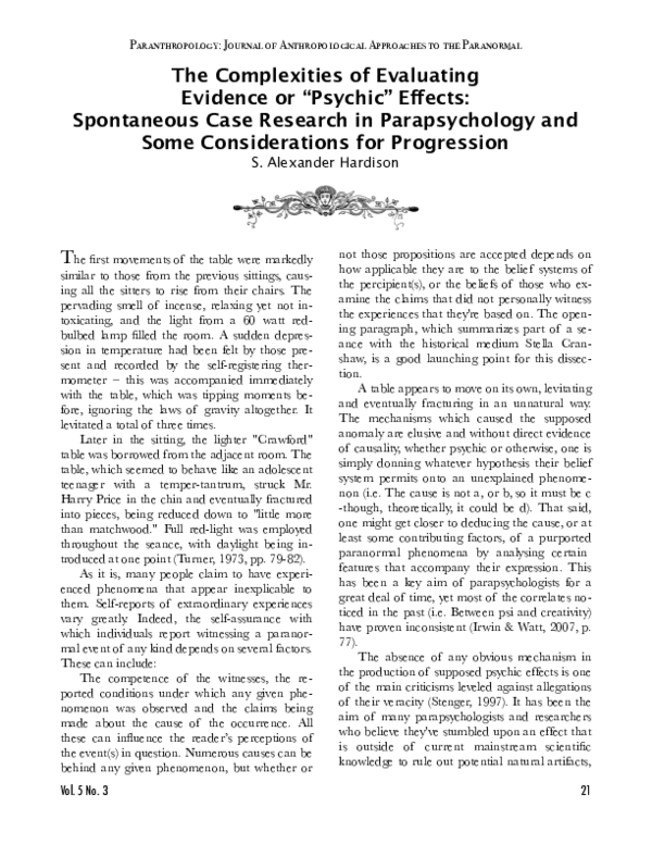 (PDF) Hardison, S. A. (2014). The Complexities of Evaluating Evidence ...