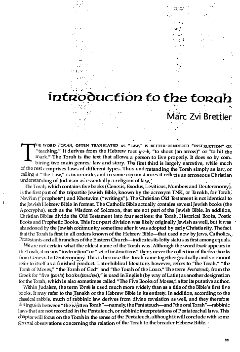 (PDF) Introduction to the Torah