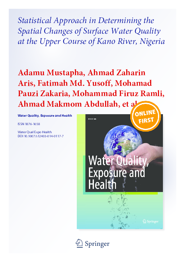 (PDF) Statistical approach in Determining the Spatial Changes of Surface Water Quality at the ...