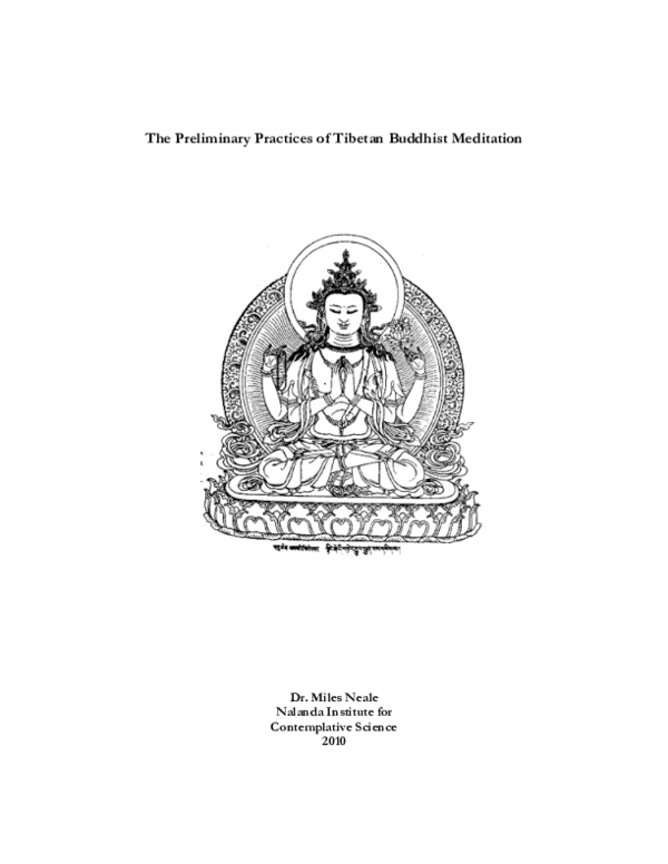 (PDF) The Preliminary Practices of Tibetan Buddhist Meditation