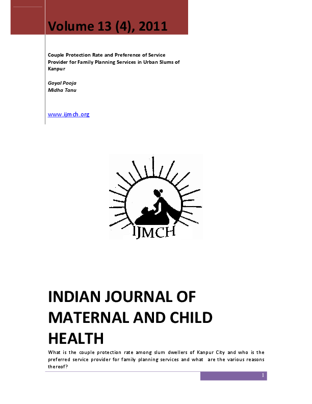 (PDF) Couple Protection Rate and Preference of Service Provider