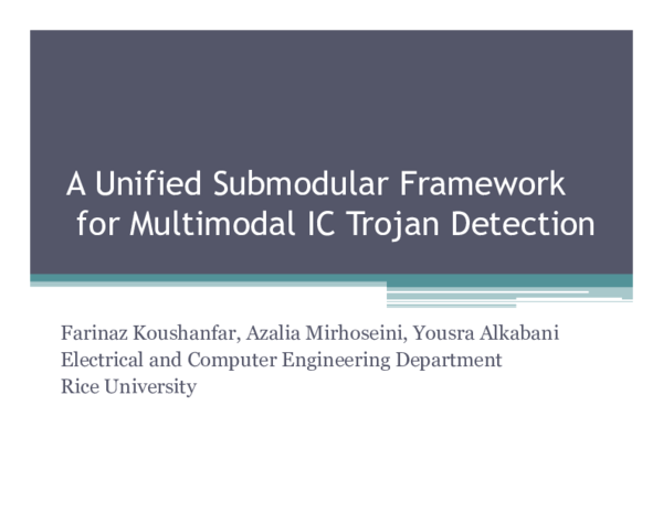 (PDF) A unified submodular framework for multimodal IC Trojan detection