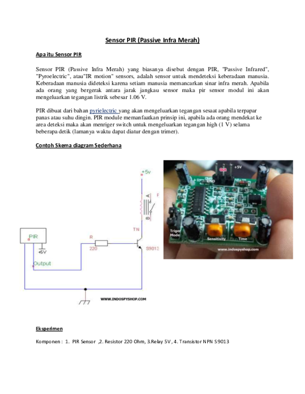 (PDF) Sensor PIR (Passive Infra Merah