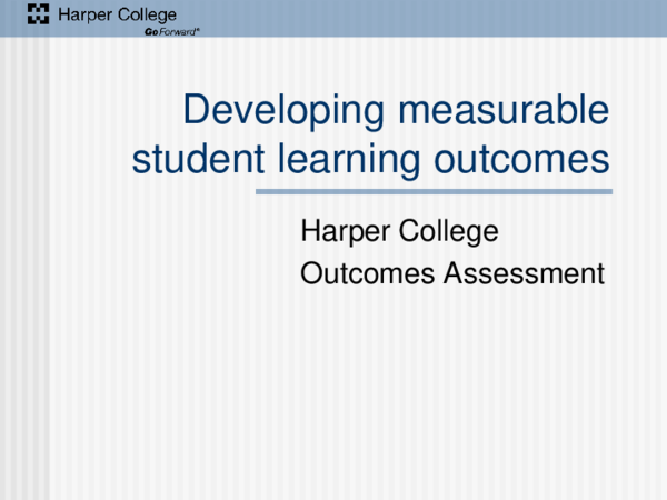 (PDF) Developing Measurable Student Learning Outcomes