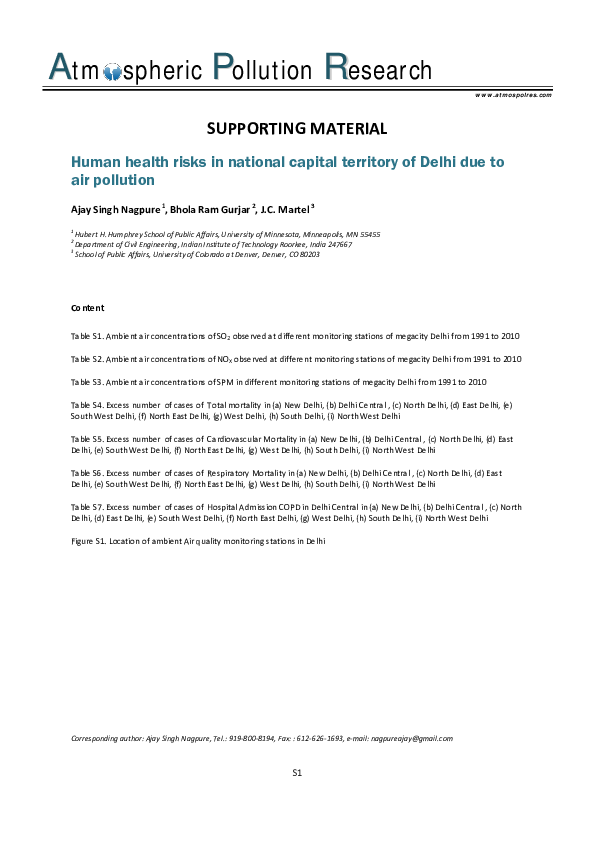 (PDF) A Atm spheric P Pollution R Research SUPPORTINGMATERIAL Human ...