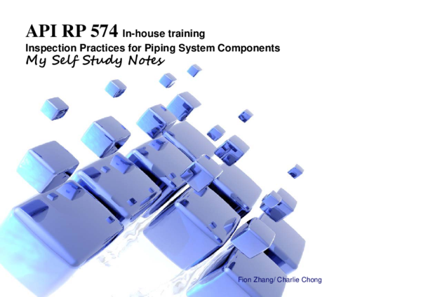 (PDF) Understanding Pressure Piping Inspection code API 574-my self ...