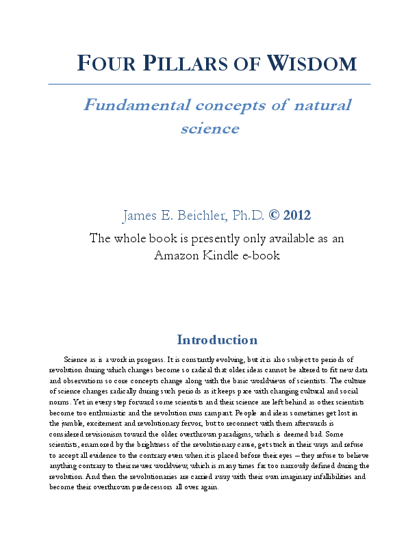 (PDF) FOUR PILLARS OF WISDOM: Fundamental concepts of natural science