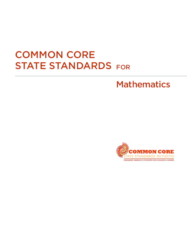 (PDF) Common Core State StandardS for mathematics Common Core State ...