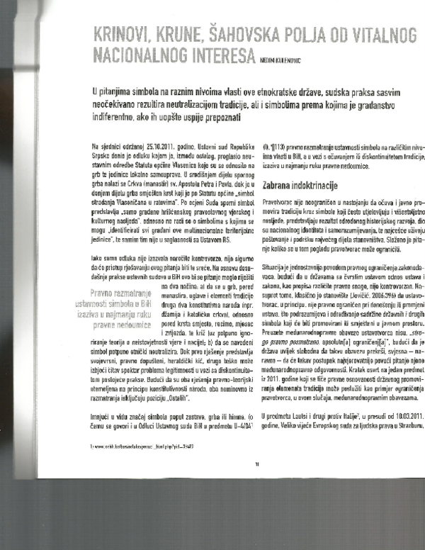 Krinovi, krune, šahovska polja od vitalnog nacionalnog interesa ...