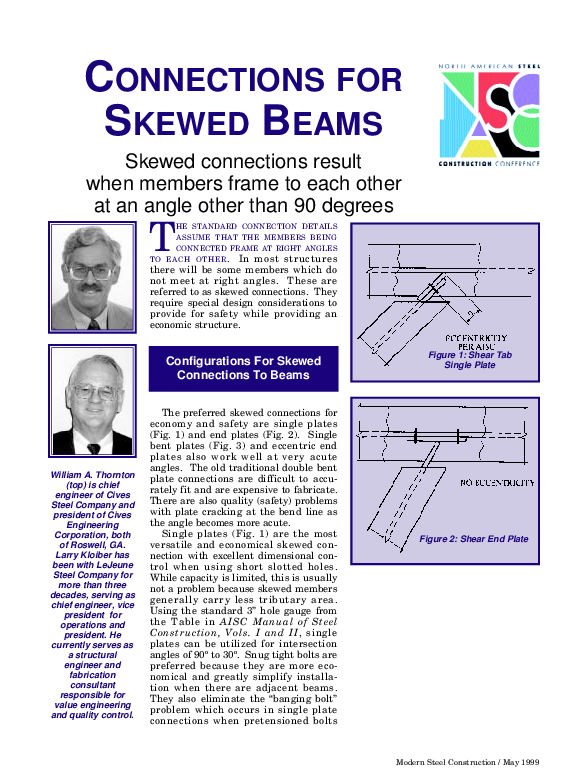 Connections for Skewed Beams
