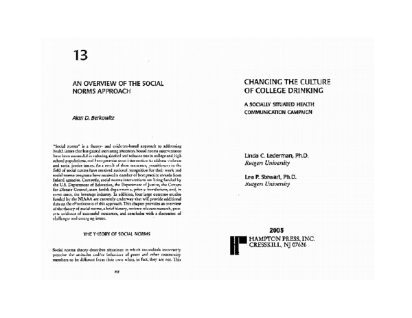 (PDF) An Overview of the Social Norms Approach