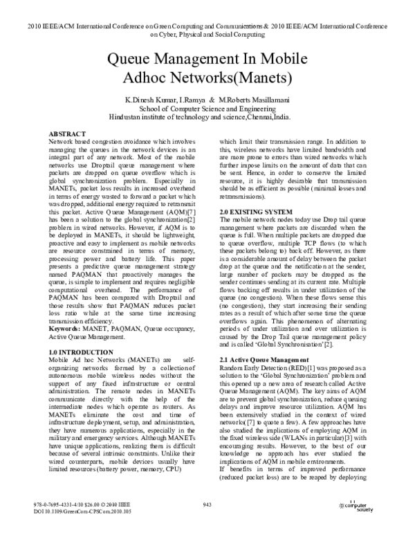 (PDF) Queue management