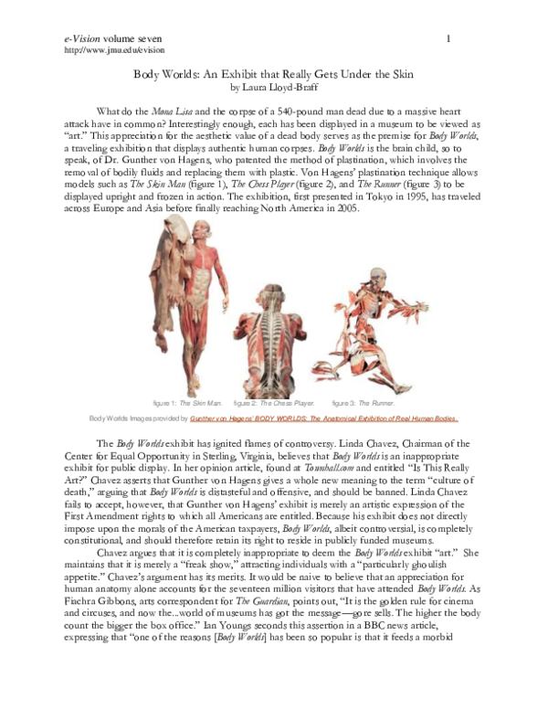 (PDF) Body Worlds: An Exhibit that Really Gets Under the Skin