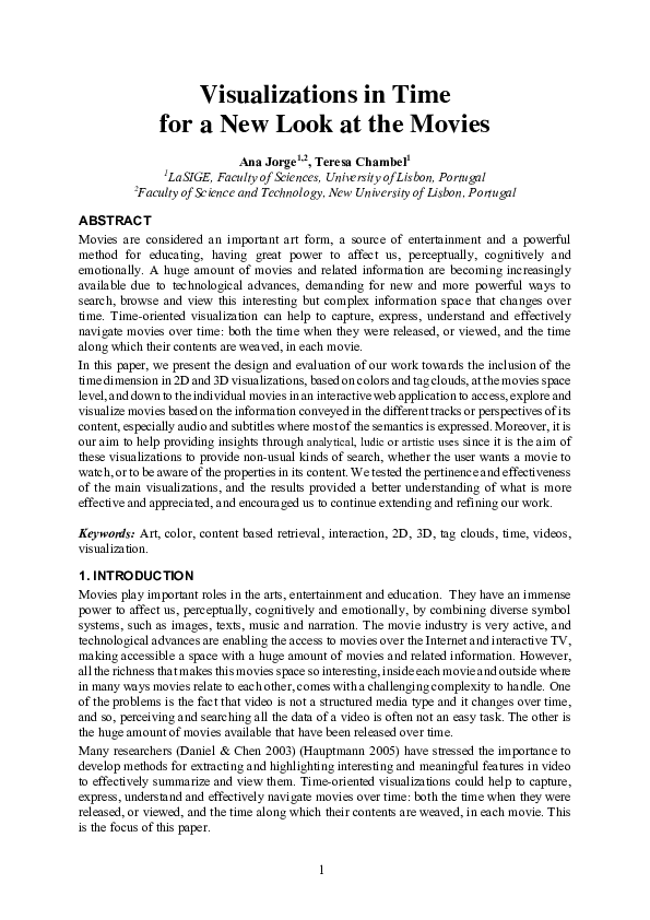 (PDF) Visualizations in Time for a New Look at the Movies