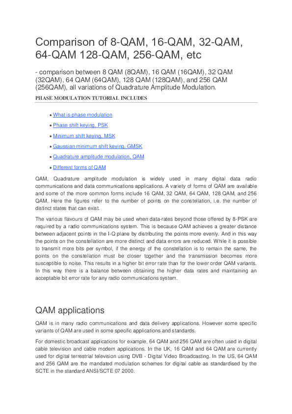 (DOC) Modulation in GSM and WCDMA