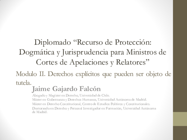 (PPT) Modulo II. Derechos explícitos que pueden ser objeto de tutela