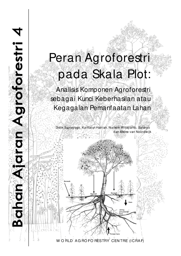 (PDF) Peran Agroforestri pada Skala Plot