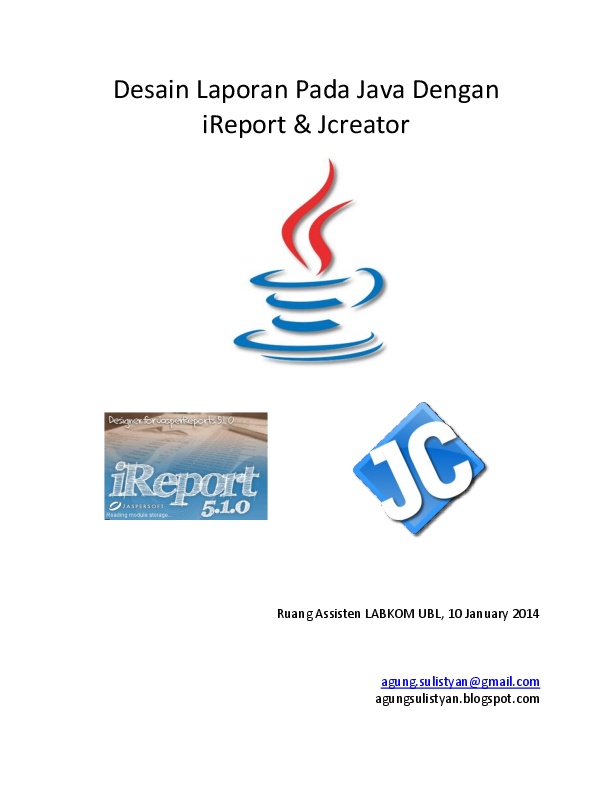 Pdf Desain Laporan Dengan Ireport Dan Jcretaor Java 