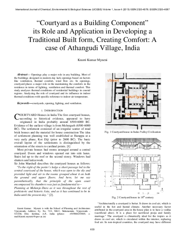 (PDF) Courtyard as a Building Component” its Role and Application in ...