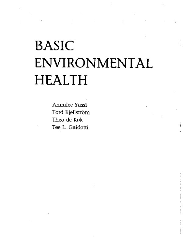 (PDF) Basic environmental health