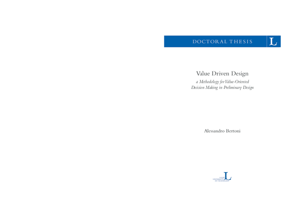 (PDF) Value Driven Design a Methodology for Value-Oriented Decision Making in Preliminary Design ...