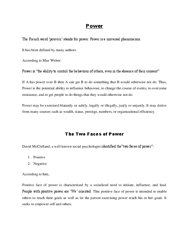 (DOC) Power, Authority and Status