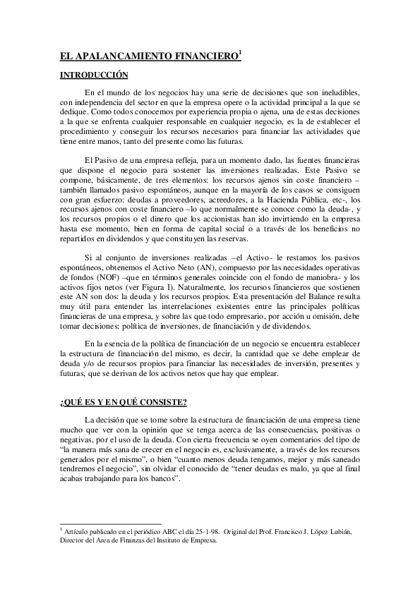 (PDF) EL APALANCAMIENTO FINANCIERO