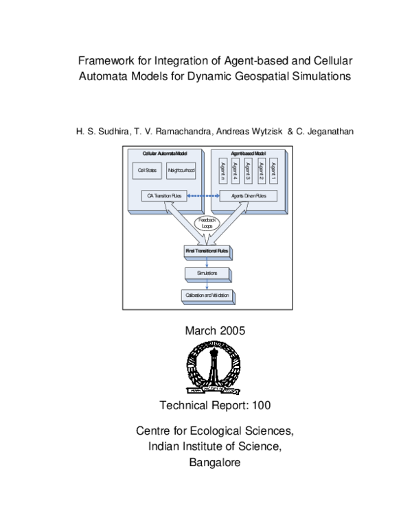 Pdf Framework For Integration Of Agent Based And Cellular Automata Models For Dynamic