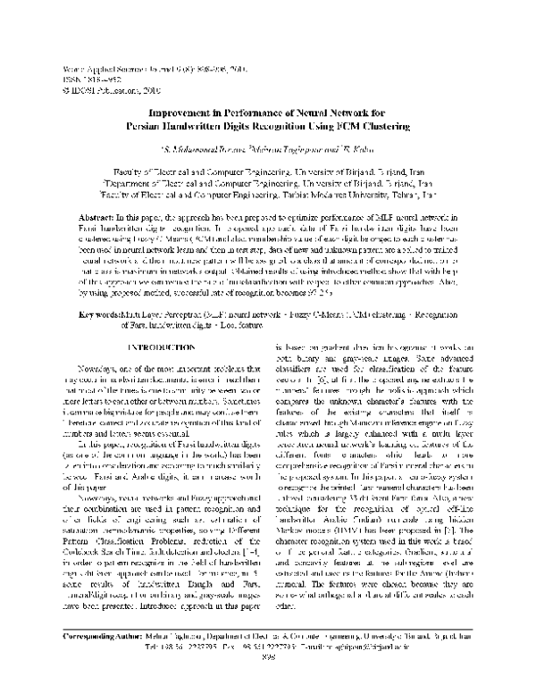 (PDF) Improvement in Performance of Neural Network for Persian Handwritten Digits Recognition ...