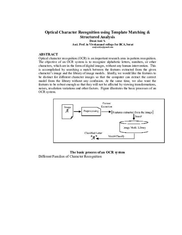 Doc Ocr Via Template Matching And Analysis
