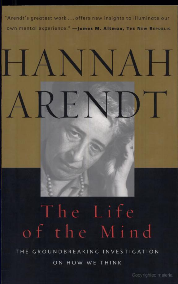 (PDF) Arendt - The Life of the Mind