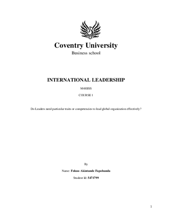 (DOC) International Leadership